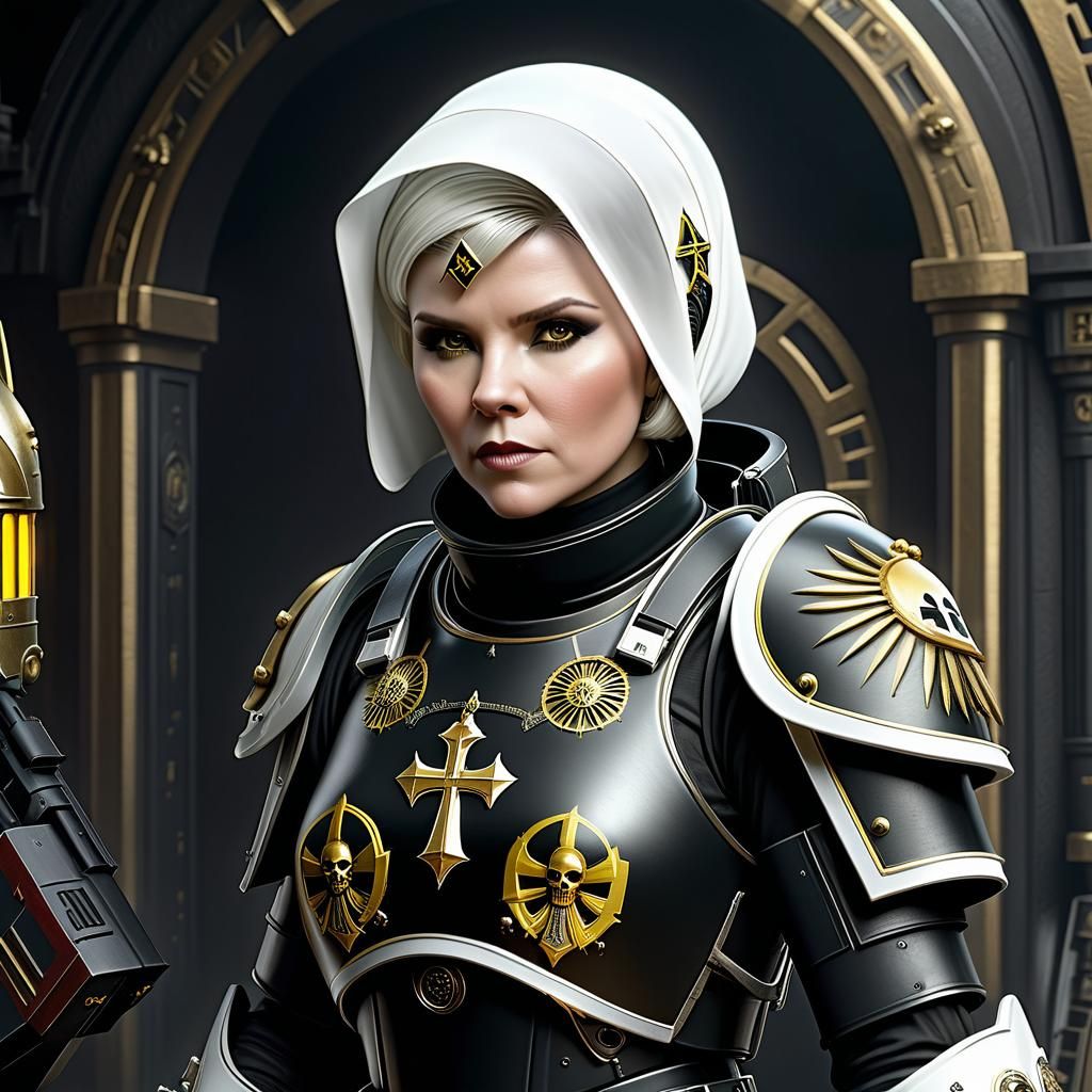 Warhammer 40k, Space Marine, futuristic soldier, beautiful young woman ...