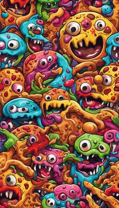 Pizza monster party graffiti art - AI Generated Artwork - NightCafe Creator