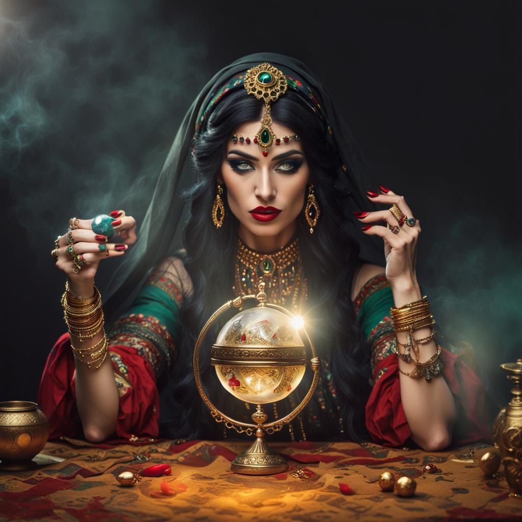 Gypsy fortune teller riddle - AI Generated Artwork - NightCafe Creator