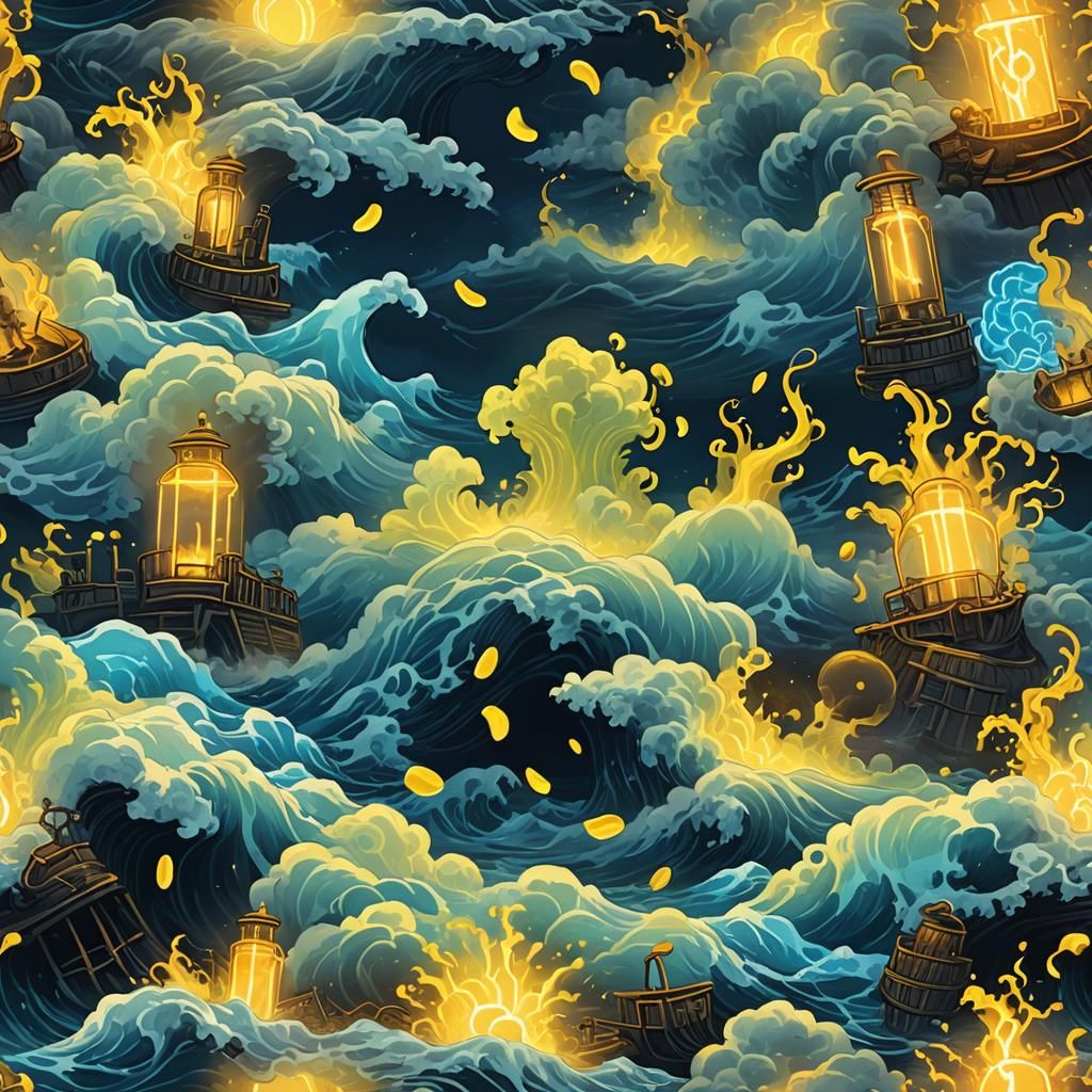 giant ocean waves. tidal waves. exploding steam. steam explosion ...