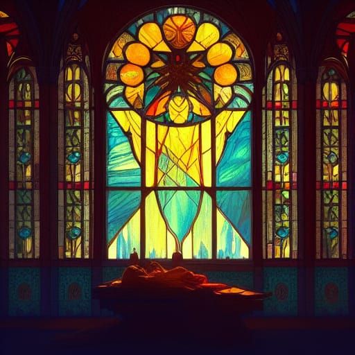 stained glass - AI Generated Artwork - NightCafe Creator