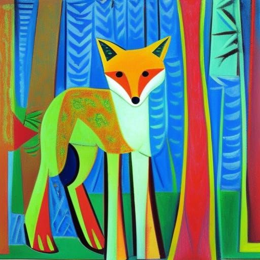 forest 0815 fox, Pablo Picasso - AI Generated Artwork - NightCafe Creator