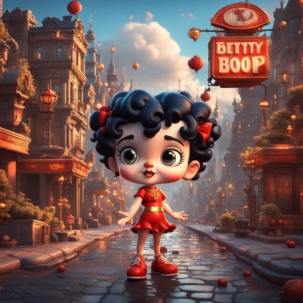Betty Boop, cartoon character - AI Generated Artwork - NightCafe Creator