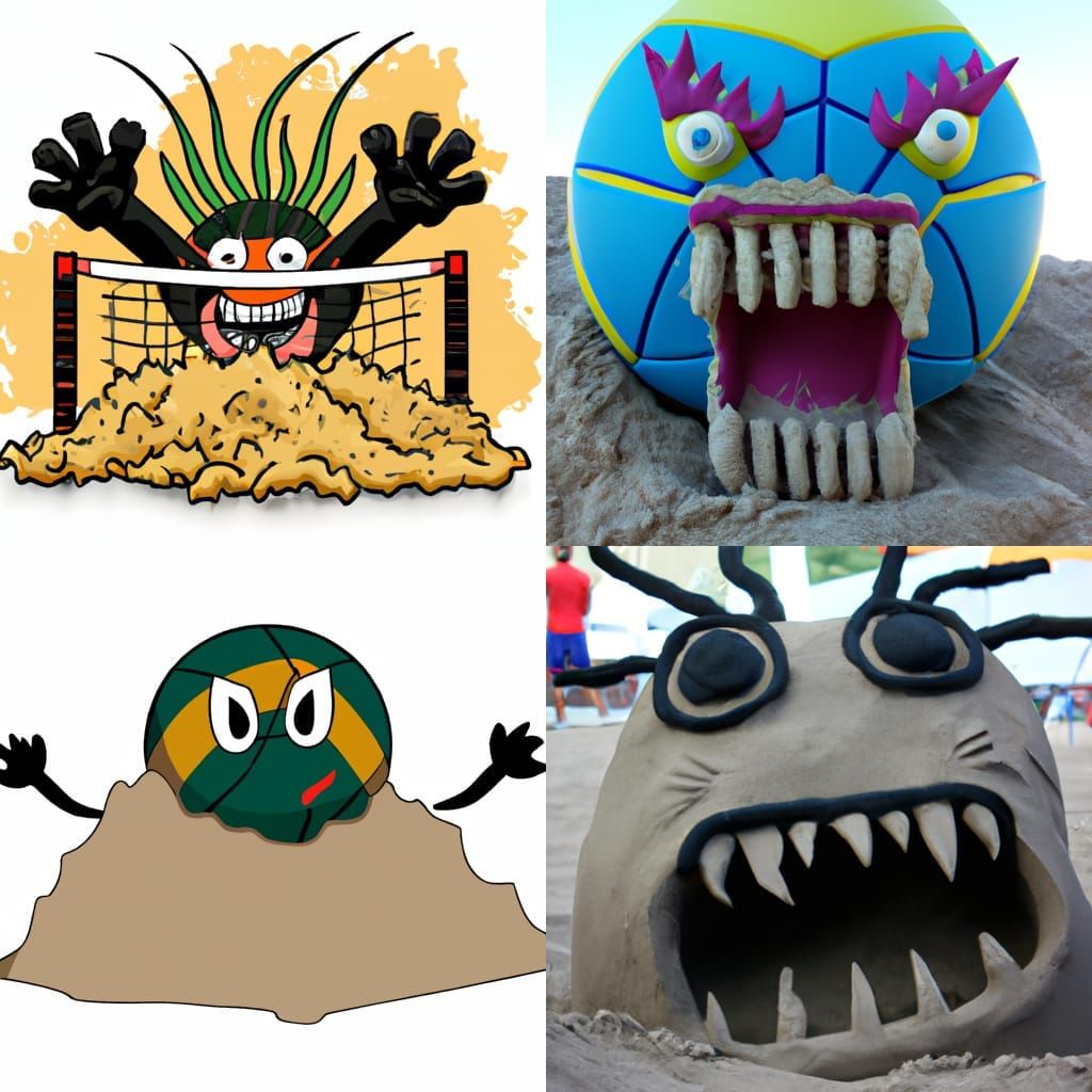 sand volleyball monster - AI Generated Artwork - NightCafe Creator