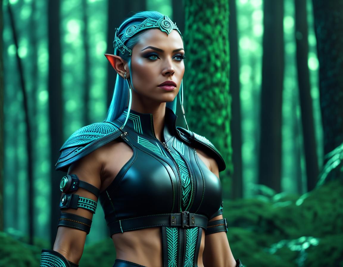 Tech Elf in nature - AI Generated Artwork - NightCafe Creator