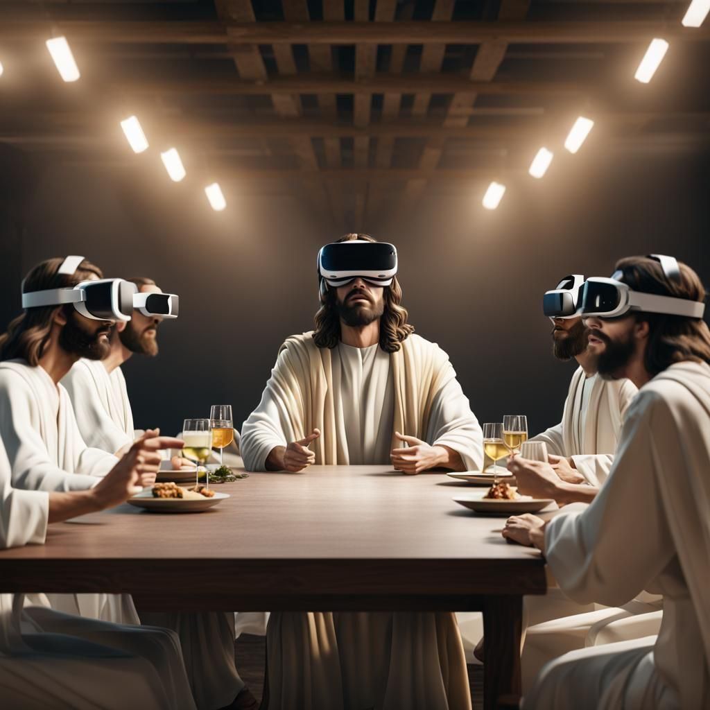 Jesus and His Apostles: The VR Last Supper - AI Generated Artwork ...
