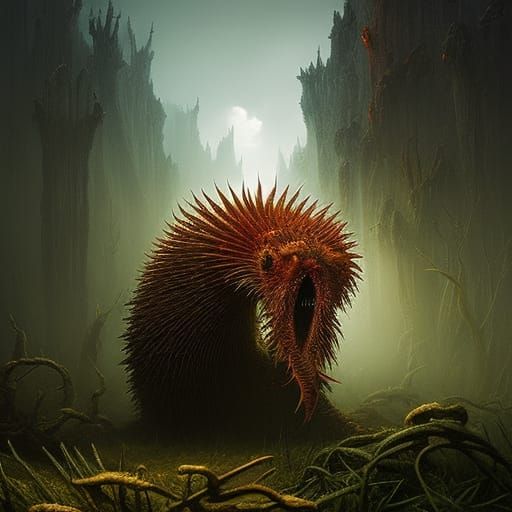 creature pecking at cactus - AI Generated Artwork - NightCafe Creator
