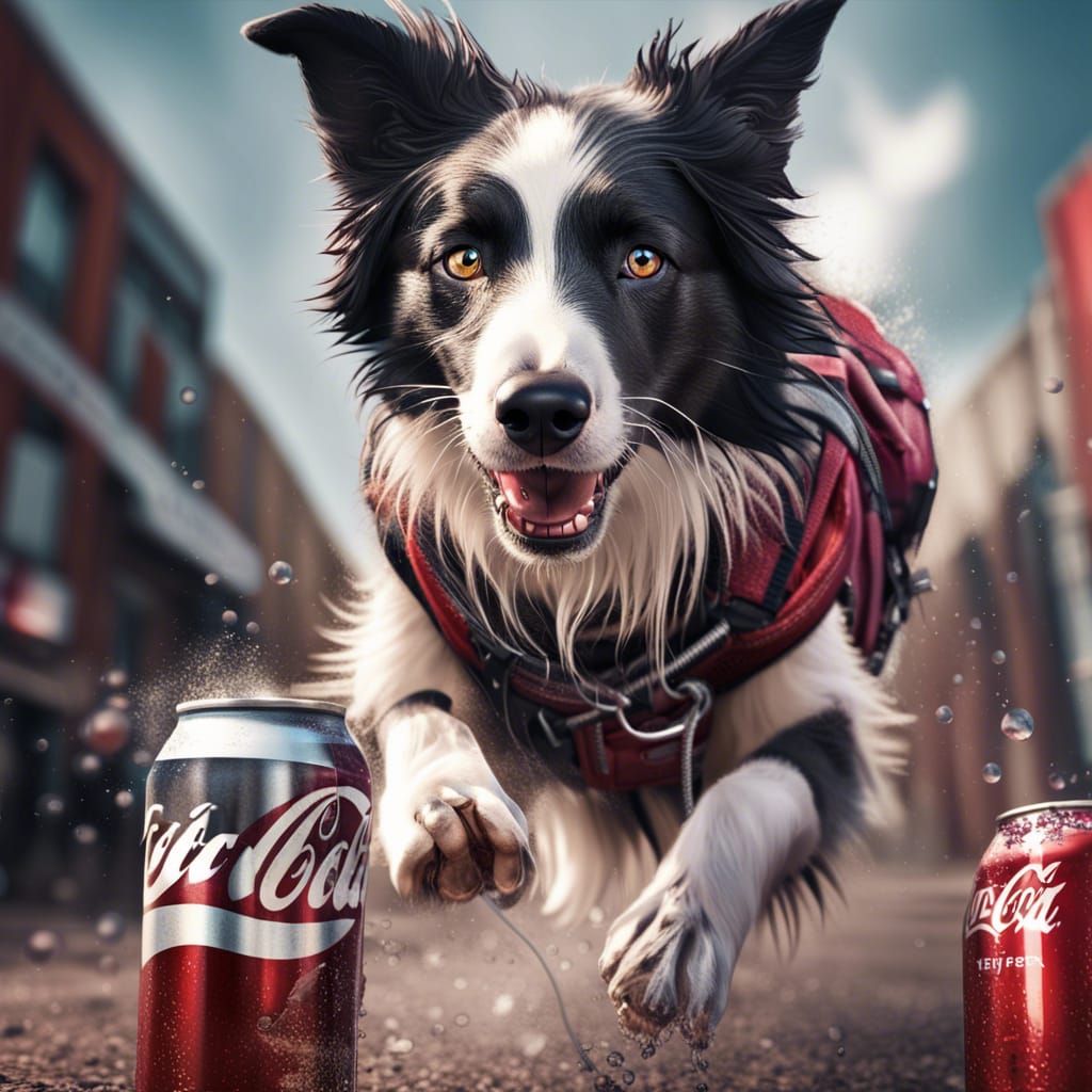 Coca-Cola Collie - AI Generated Artwork - NightCafe Creator