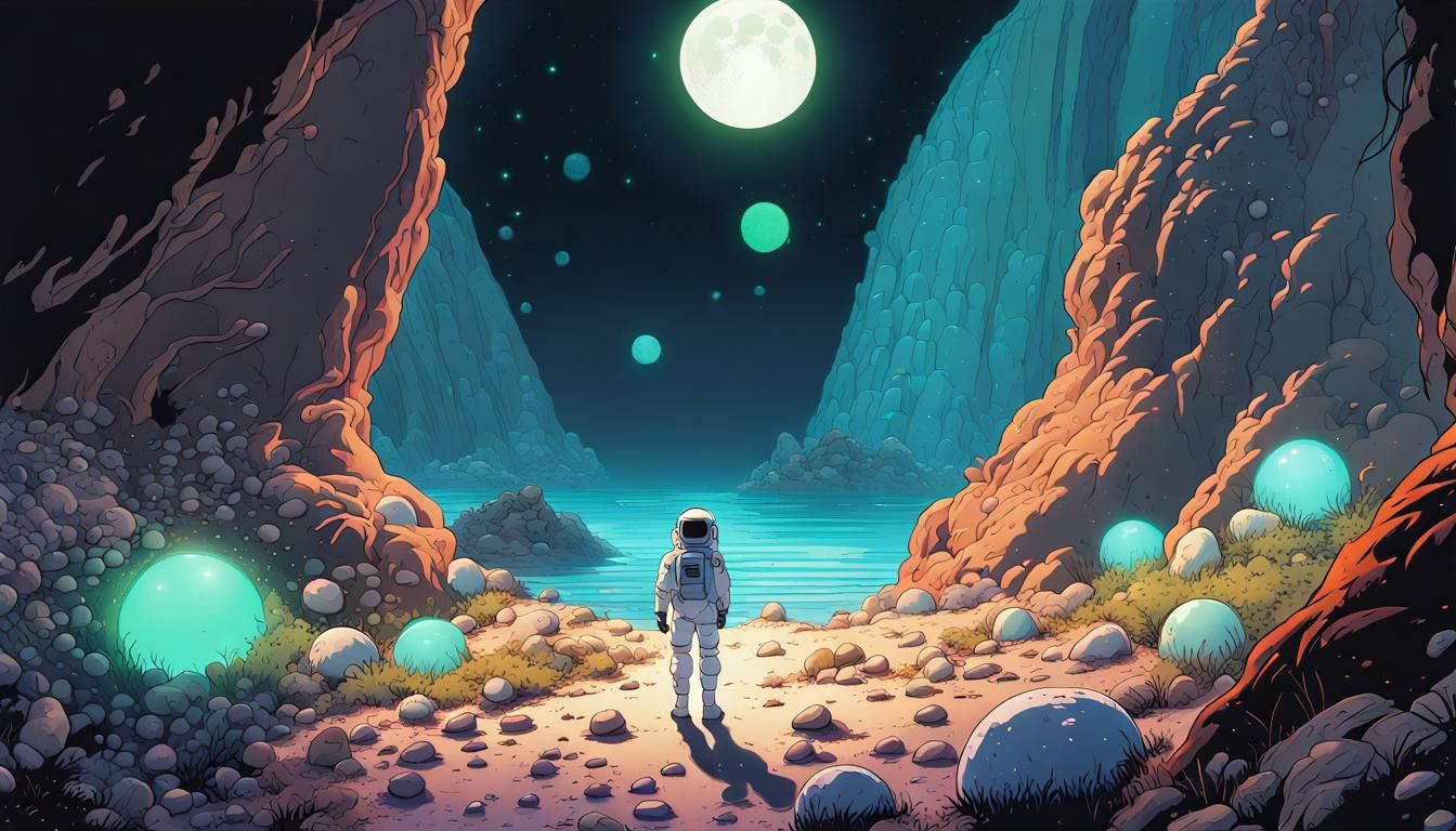 Dark Background, Minimalist Shading And Depth Detail, Anime Style ...