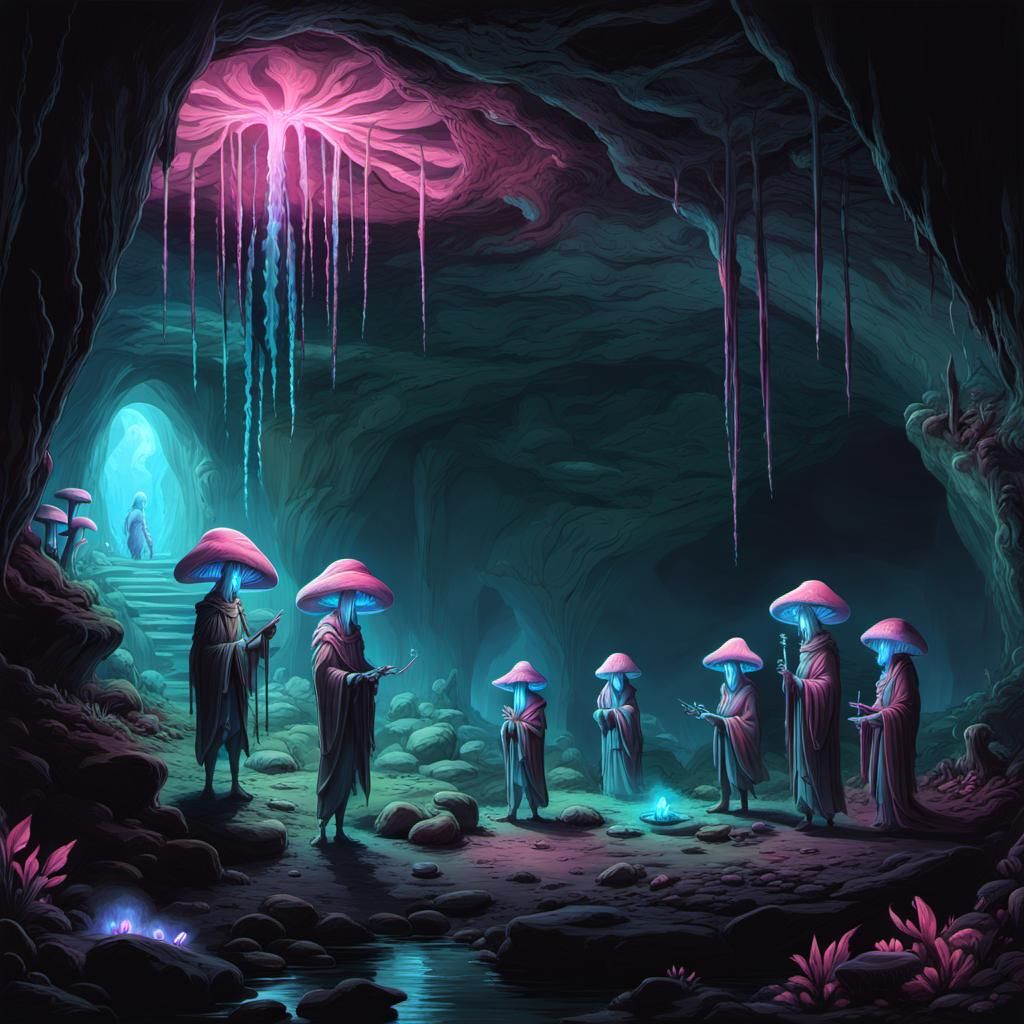 Mushroom People 6 - AI Generated Artwork - NightCafe Creator