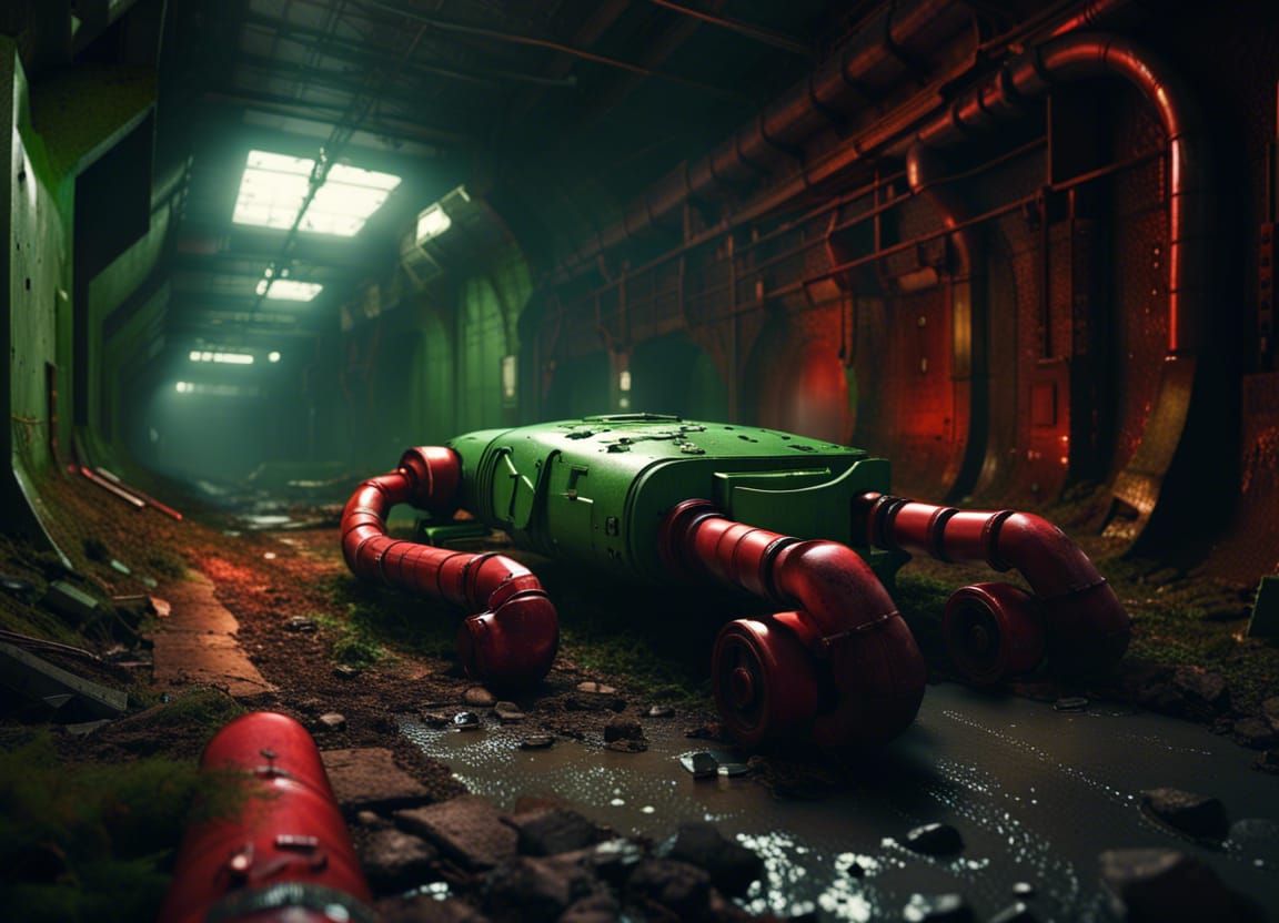 Discarded machinery - AI Generated Artwork - NightCafe Creator