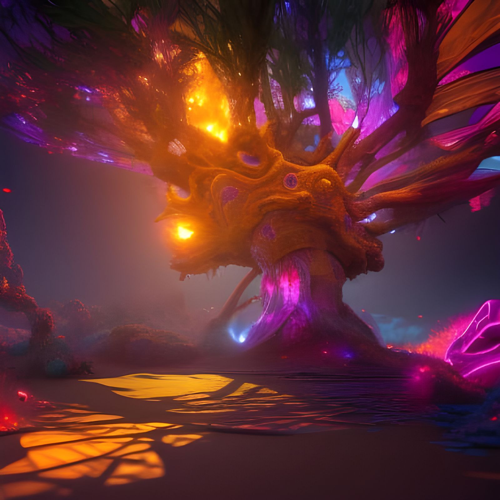 a baby tree becoming independant - AI Generated Artwork - NightCafe Creator