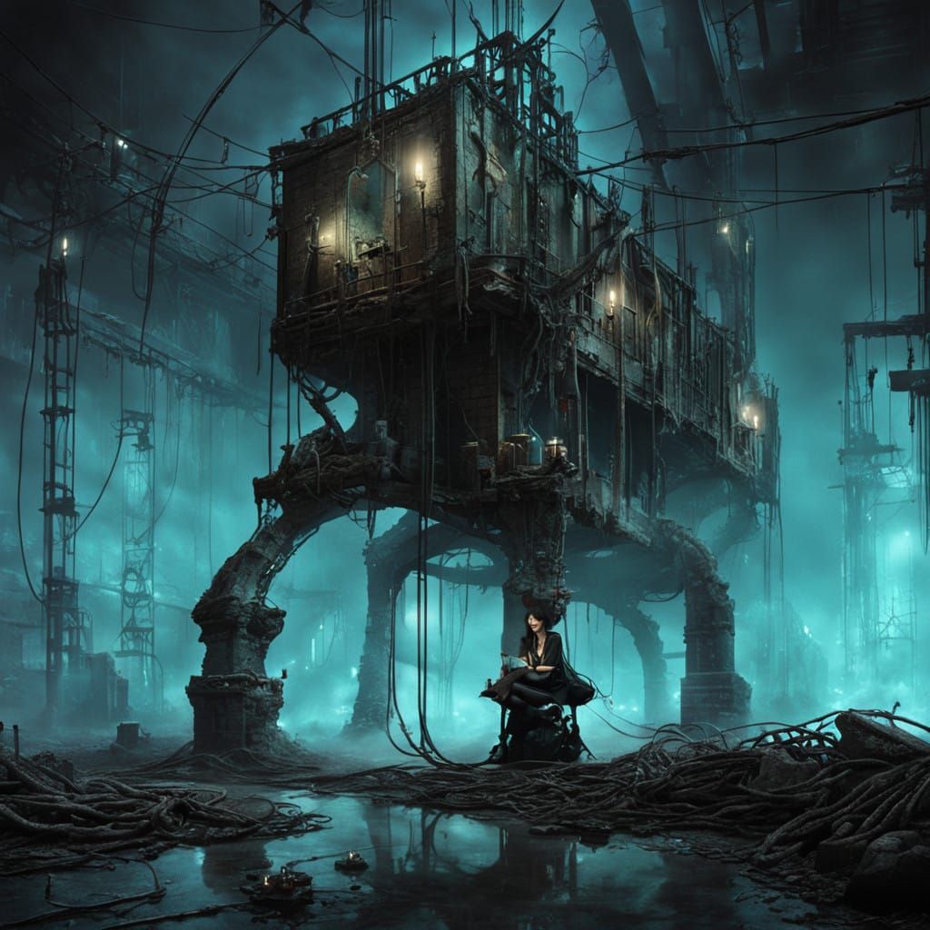 Biomechanical Horror Emerges from Dark, Industrial... - AI Art