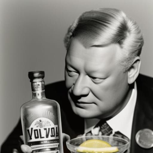 Facially accurate Boris Yeltsin brand Vodka - AI Generated Artwork ...