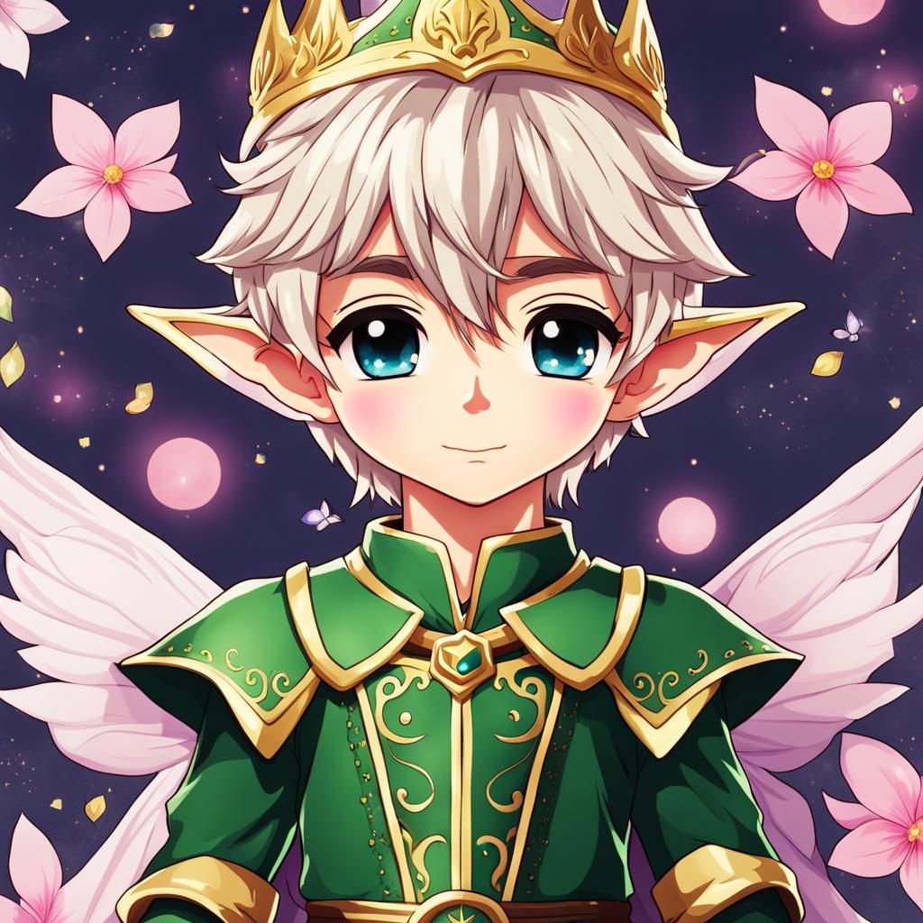 Elf Prince, Kawaii, anime, chibi, disney, cartoon - AI Generated ...