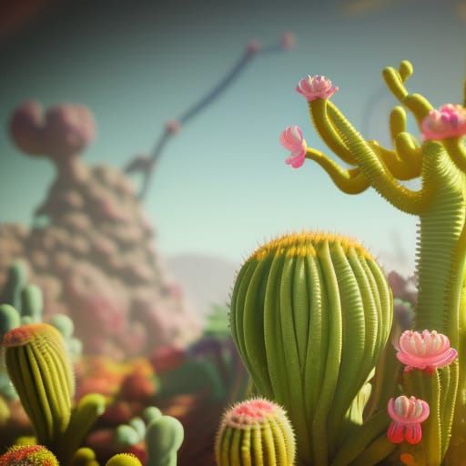 other worldly cacti - AI Generated Artwork - NightCafe Creator