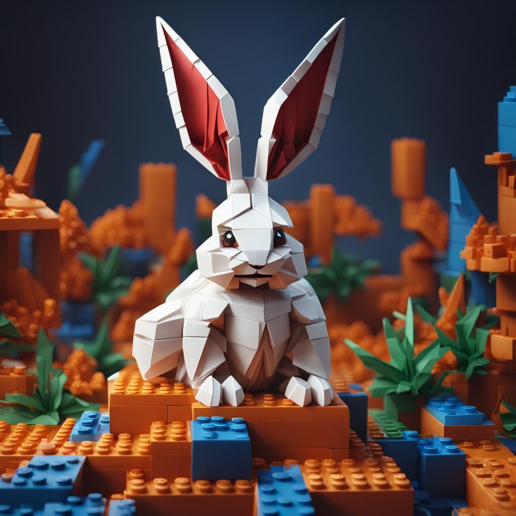 Lego Bunny - AI Generated Artwork - NightCafe Creator