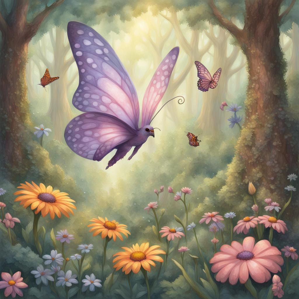 Ephemeral Flutter of Whimsy 2 - AI Generated Artwork - NightCafe Creator