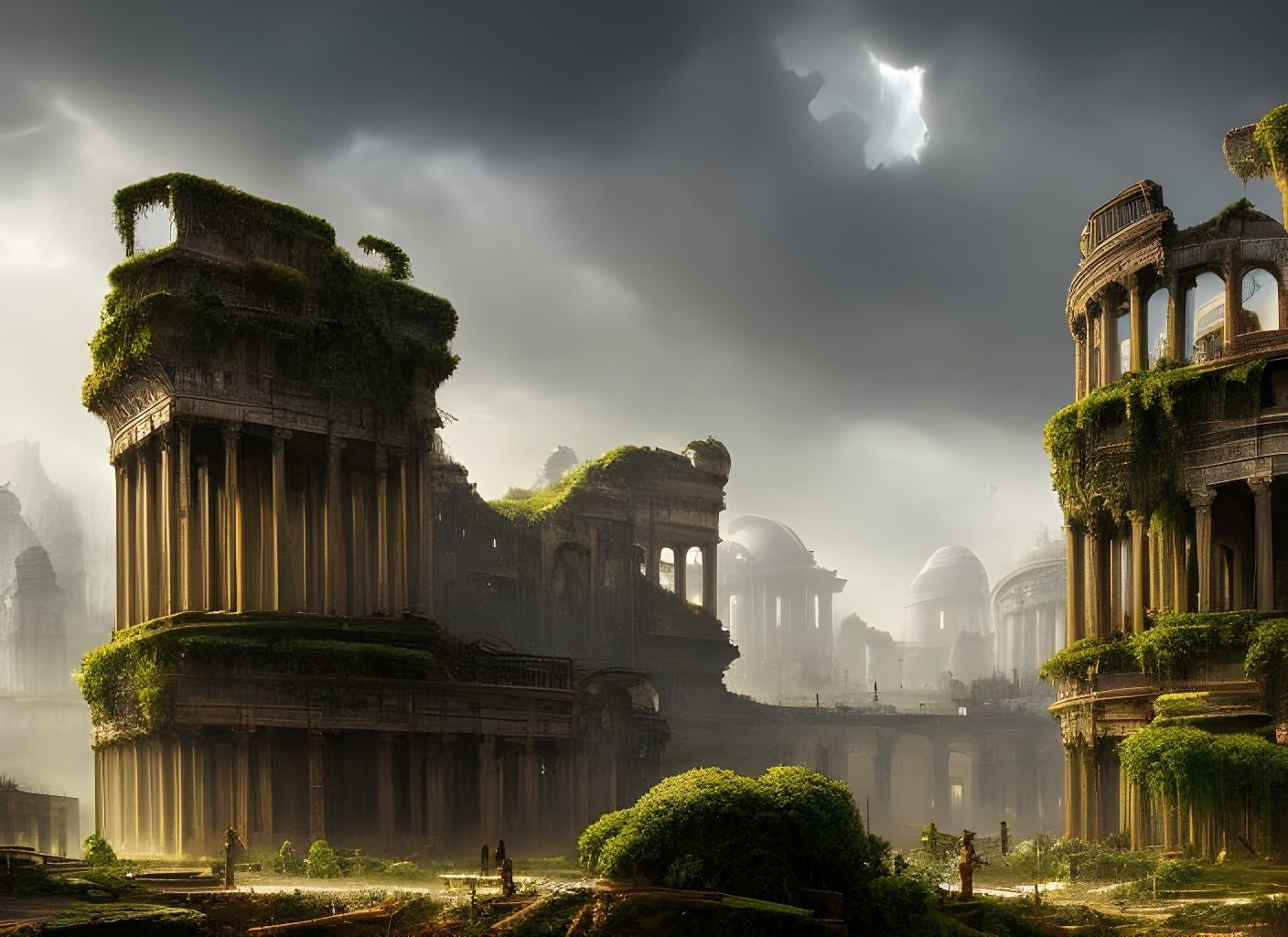 Overgrown Earth 616 - AI Generated Artwork - NightCafe Creator