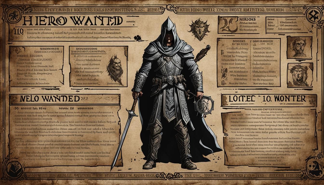 Hero Wanted Poster - AI Generated Artwork - NightCafe Creator