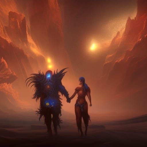 telepathic visual effect with communication between two person - AI ...