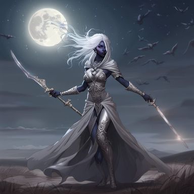Moon Dancer of Eilistraee - AI Generated Artwork - NightCafe Creator
