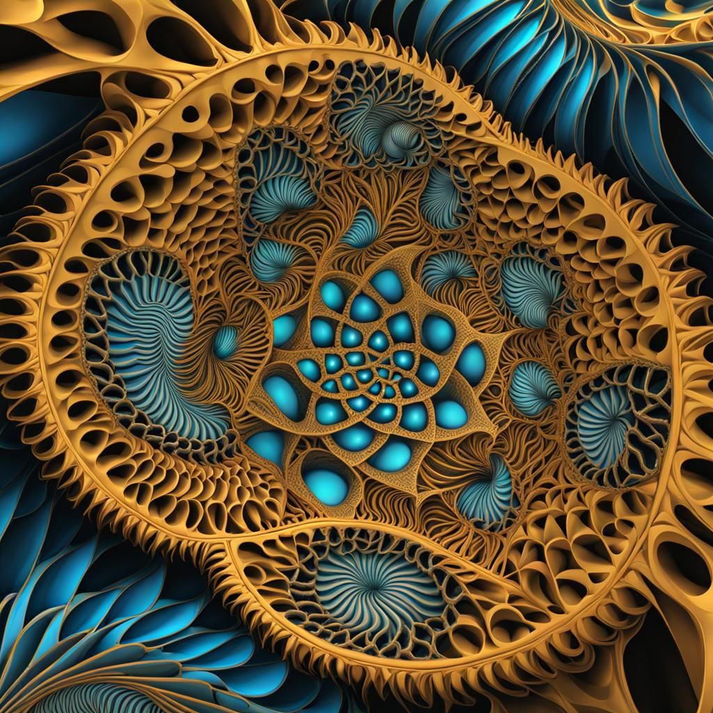 HD 3D abstract hyperbolic vector fractal Zentangle by M.C. Escher ...