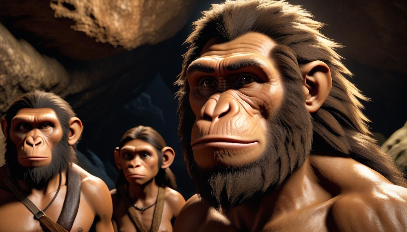 Prehistoric Group - AI Generated Artwork - NightCafe Creator