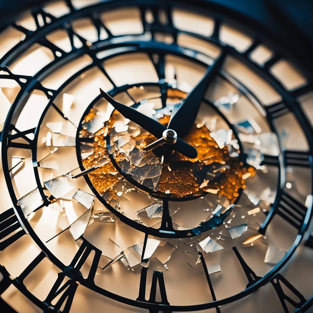 Shattered Time - AI Generated Artwork - NightCafe Creator