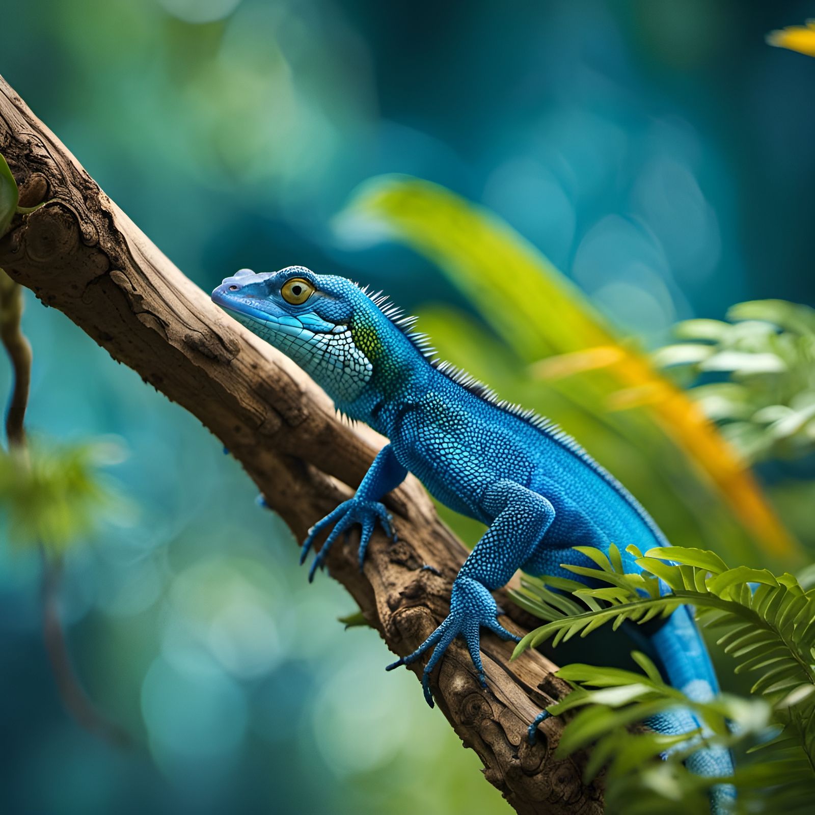 Blue Lizard - AI Generated Artwork - NightCafe Creator