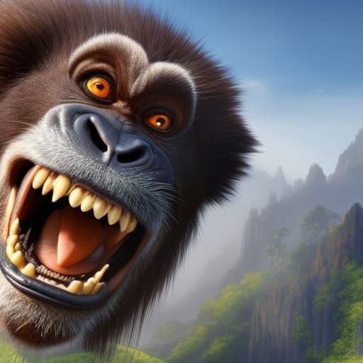 Monkey Selfie - AI Generated Artwork - NightCafe Creator