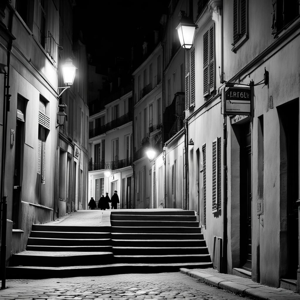Paris Back Alley 1940's - AI Generated Artwork - NightCafe Creator