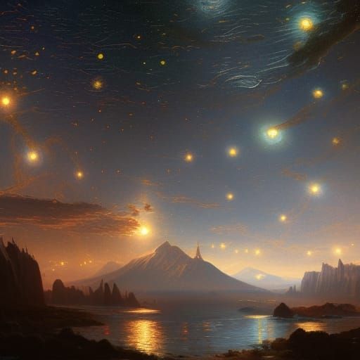 A Starry Night - AI Generated Artwork - NightCafe Creator