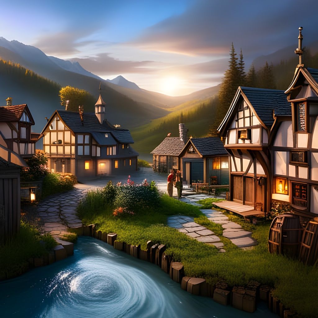 village - AI Generated Artwork - NightCafe Creator