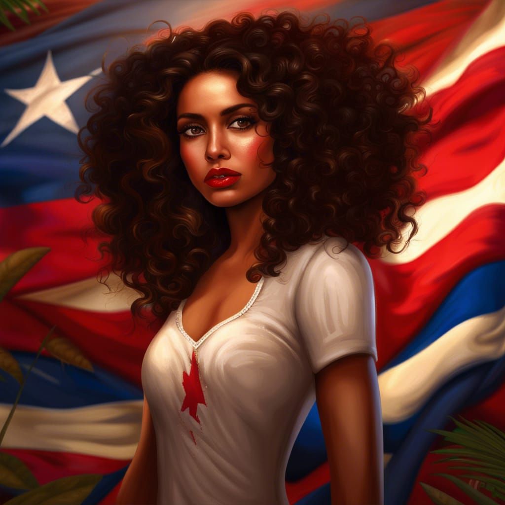 Puerto Rican woman - AI Generated Artwork - NightCafe Creator