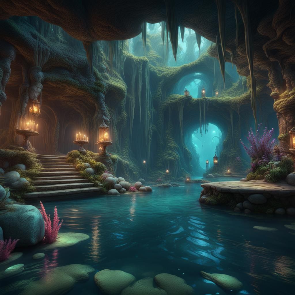 Mermaid grotto - AI Generated Artwork - NightCafe Creator