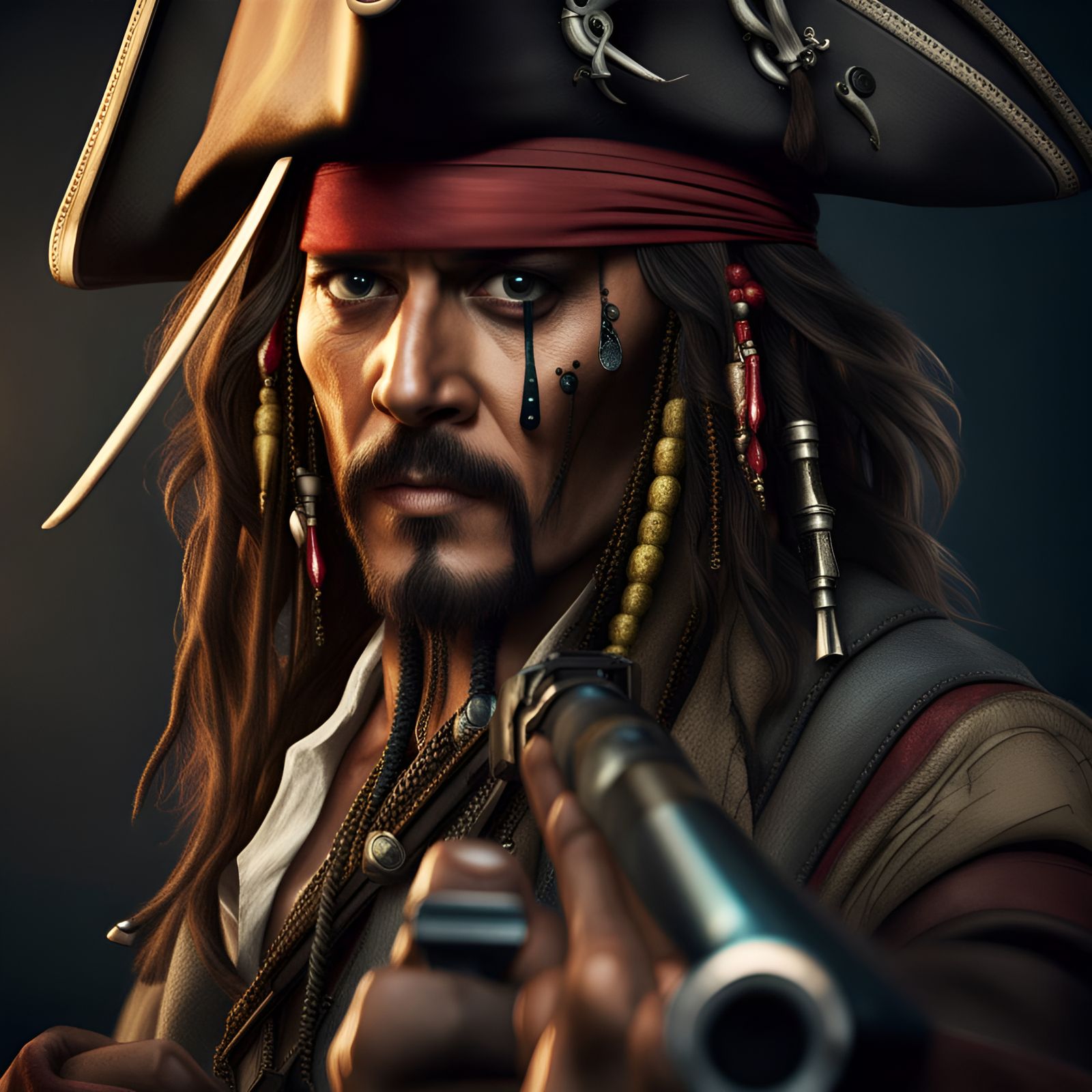 Captain Jack Sparrow - AI Generated Artwork - NightCafe Creator
