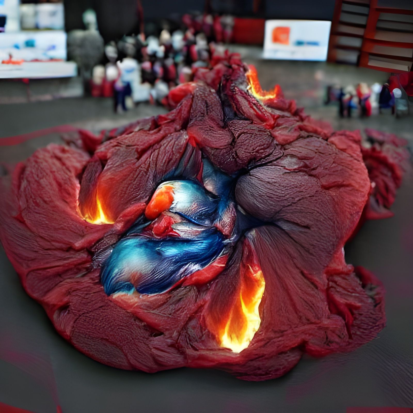 a human heart made of cold magma, 8K 3D - AI Generated Artwork ...