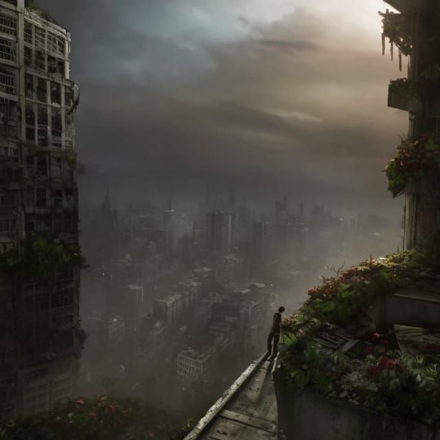 Rooftop apocalypse garden - AI Generated Artwork - NightCafe Creator