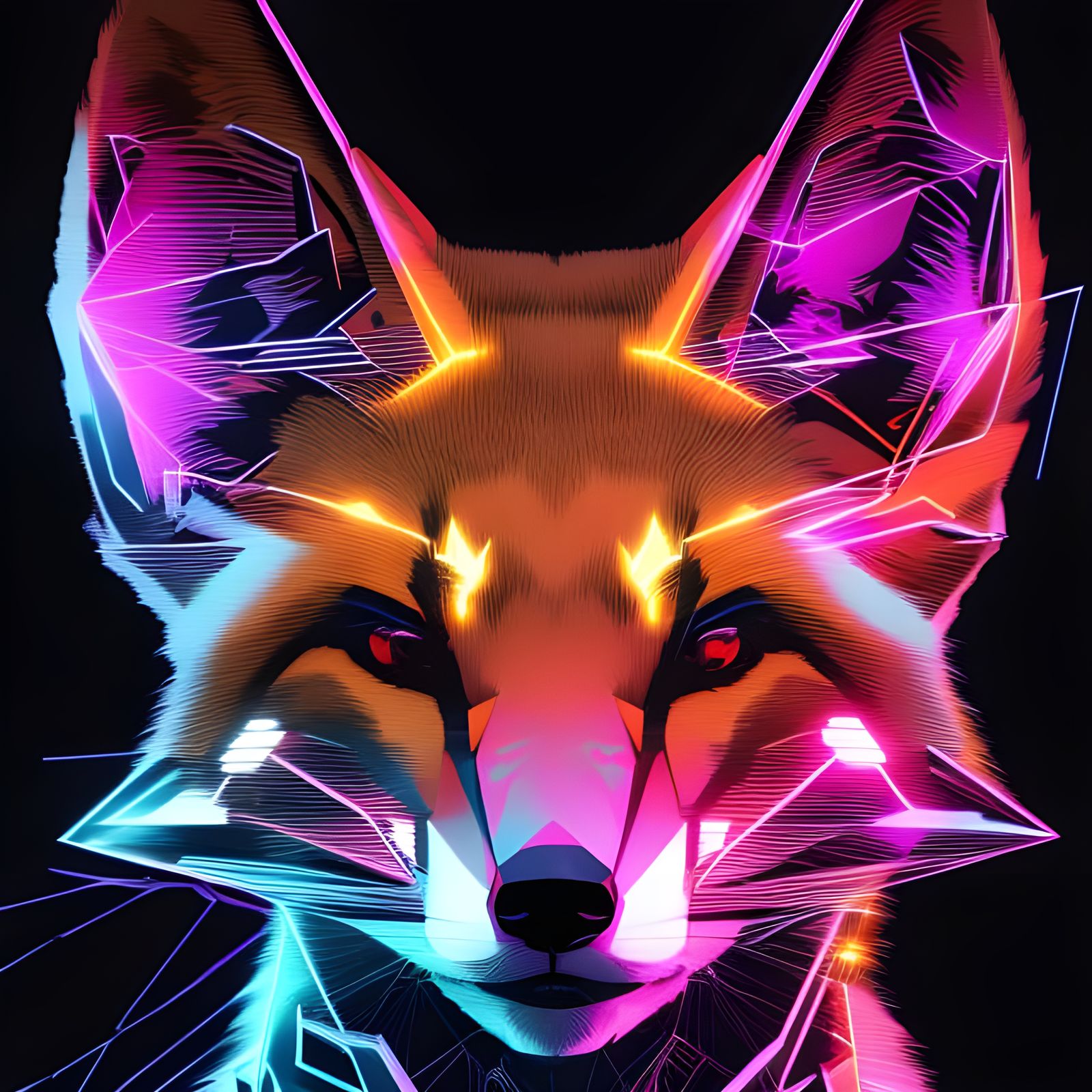 Techno-Fox - AI Generated Artwork - NightCafe Creator