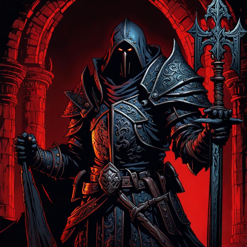 Cursed knight, darkest dungeon style - AI Generated Artwork - NightCafe ...