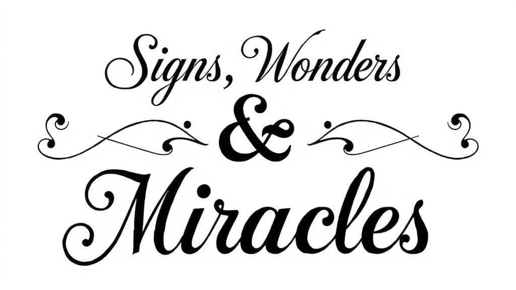 Signs, Wonders & Miracles - Luxury Script Artwork: Signs, Wo...