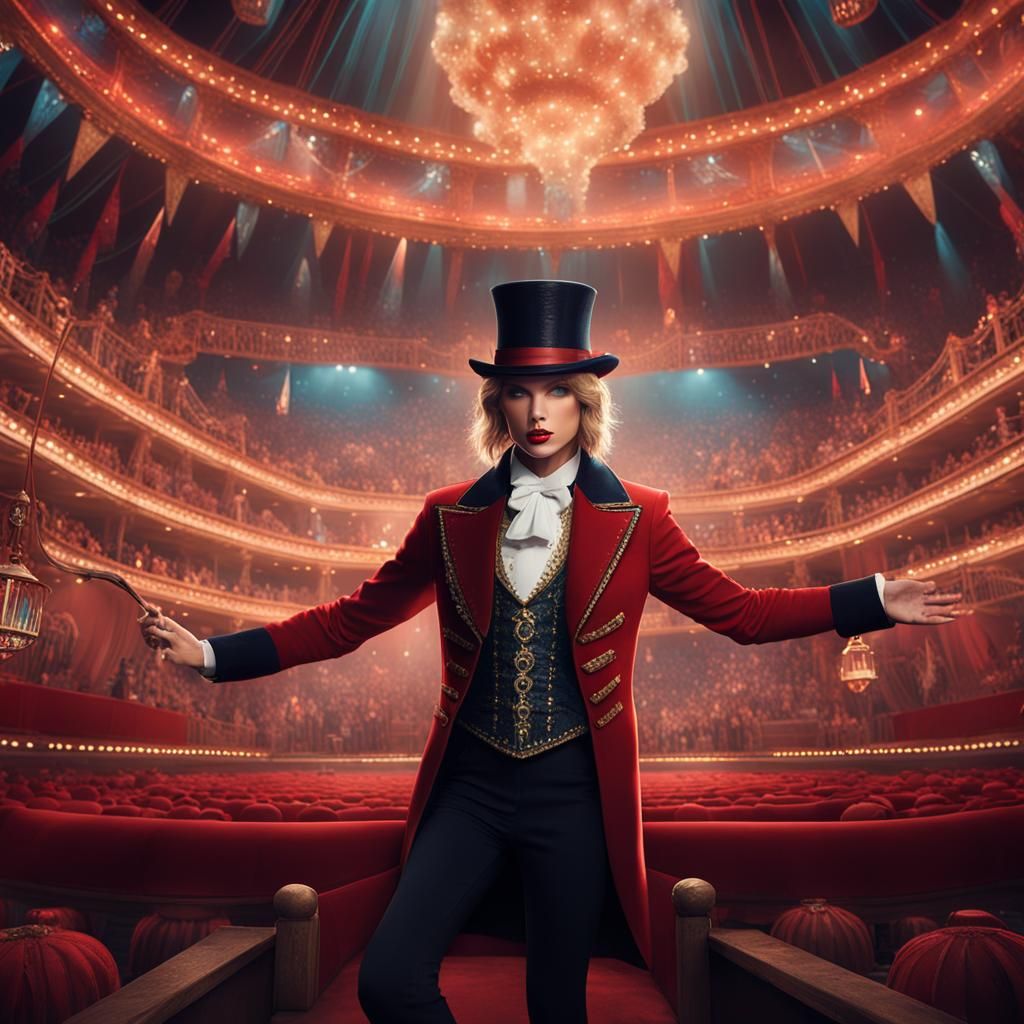 Taylor Swift as the Ring Master in a Circus of Fools. - AI Generated ...