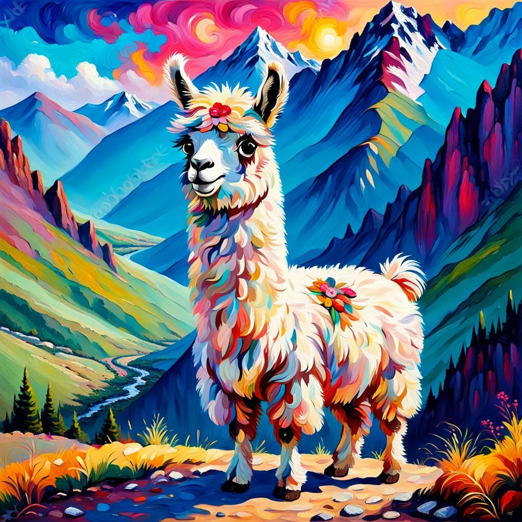 Llama Del Rey - AI Generated Artwork - NightCafe Creator
