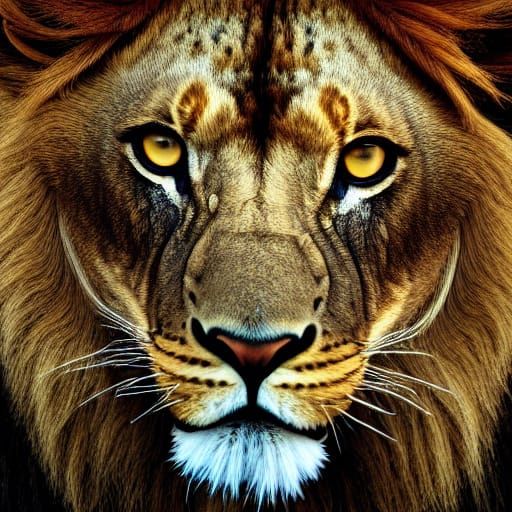 Lion - Regal Lion in Opulent Tuxedo