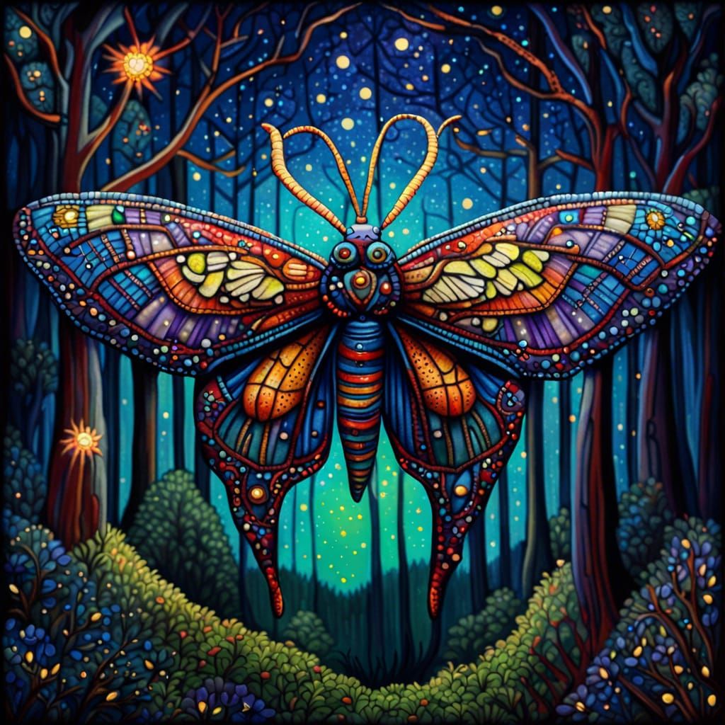 Moth artBykayteB - AI Generated Artwork - NightCafe Creator