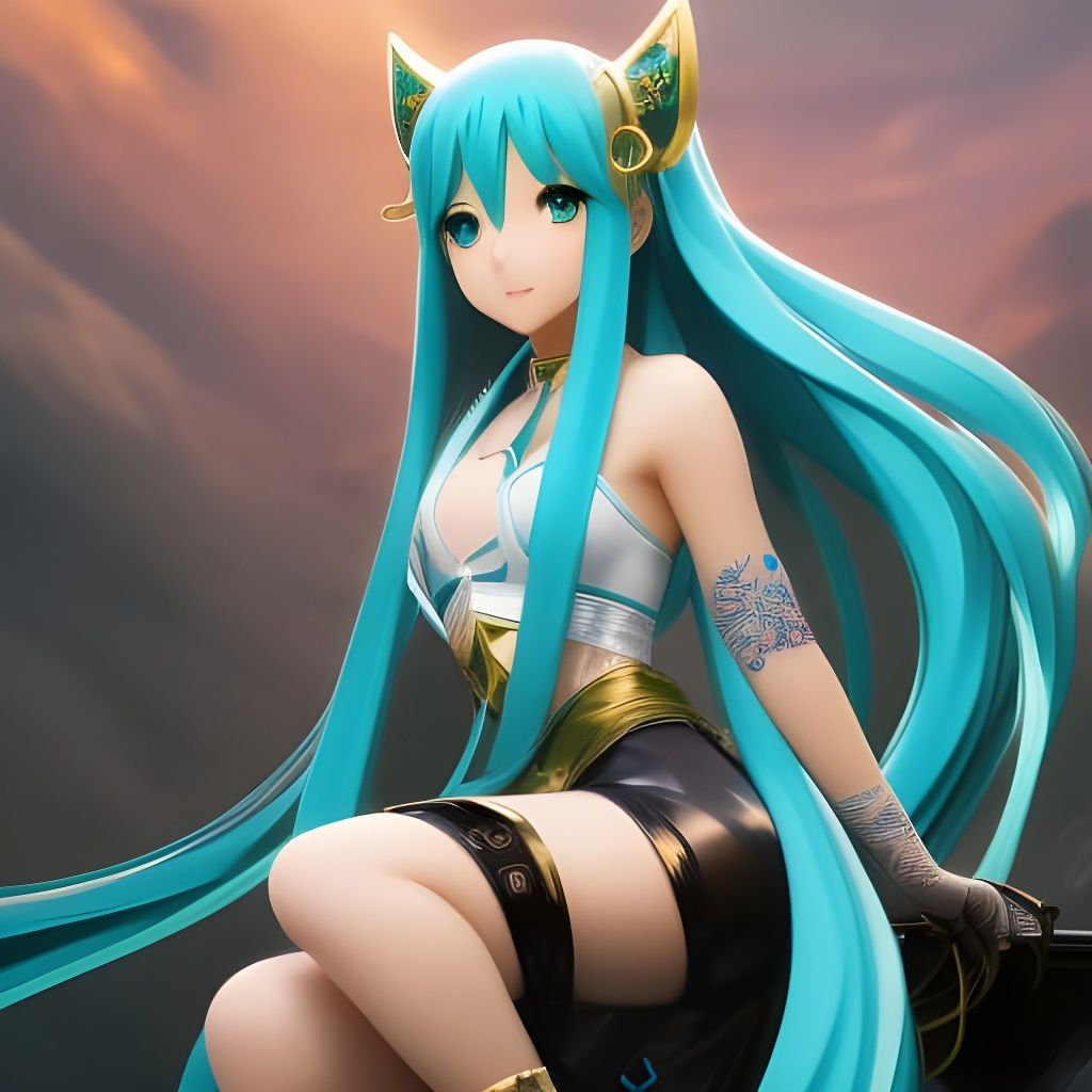 Hatsune Miku 120 - AI Generated Artwork - NightCafe Creator