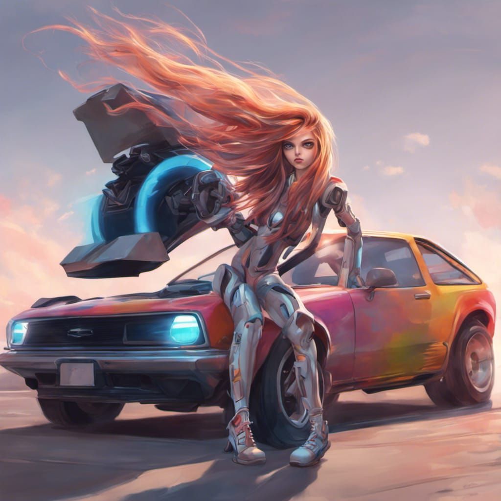 Robo girl - AI Generated Artwork - NightCafe Creator