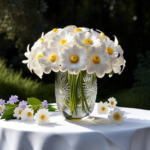 Outdoor Daisy Display - AI Generated Artwork - NightCafe Creator