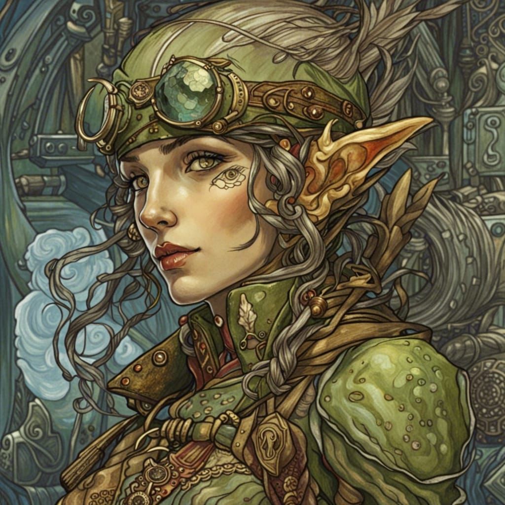A Dieselpunk elf v1 - AI Generated Artwork - NightCafe Creator